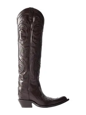 Acne Studios Leather Knee High Boots - Brown