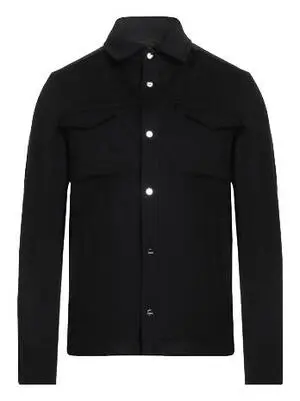 Herno Virgin Wool And Cashmere Overshirt - Black
