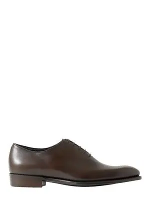 George Cleverley Merlin Whole-cut Leather Oxford Shoes - Brown