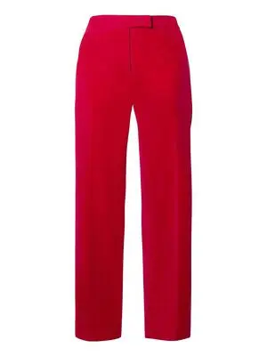 TOM FORD Satintrimmed Cottonvelvet Straightleg Pants - Fuchsia
