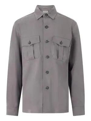 Canali Lyocell Overshirt - Gray