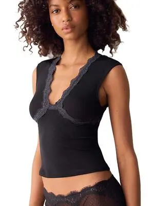 Free People Intimately Muscle Tank - Black