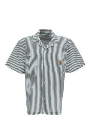 Carhartt Work In Progress Seersucker Shirt - Sky Blue