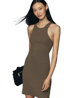 ANINE BING Cole Mini Dress - Military Green