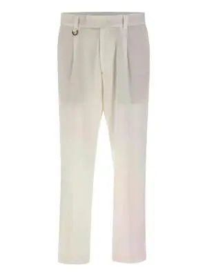 PAOLO PECORA Duomo Pleated Trousers - Neutrals
