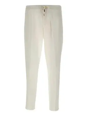 PERFECTION Drawstring Tapered Trousers - Neutrals