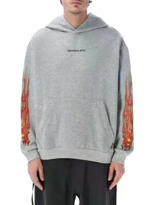 Oakley Flame-print Hoodie - Grey