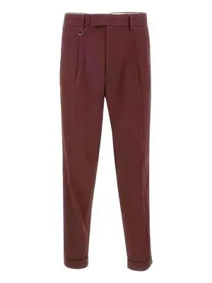 PAOLO PECORA Duomo Pleated Trousers - Red