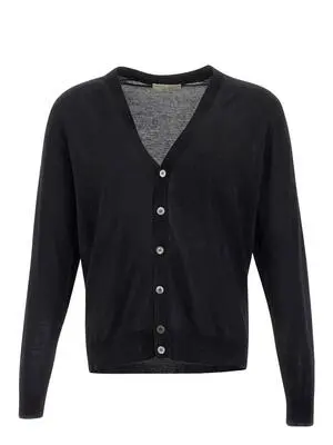 FILIPPO DE LAURENTIIS V-neck Button-up Cardigan - Black