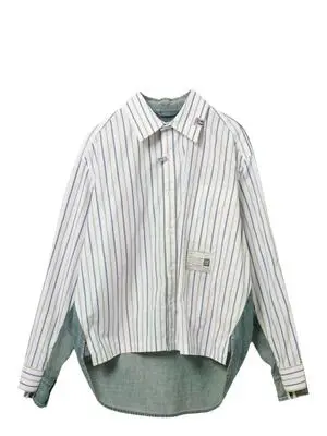 Mihara Yasuhiro Panelled Striped Shirt - White