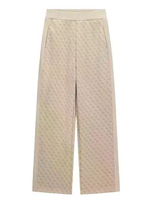 Guess Logo Patterned Trousers - Neutrals