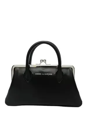 Comme Des Garçons Small Logo-print Handheld Bag - Black
