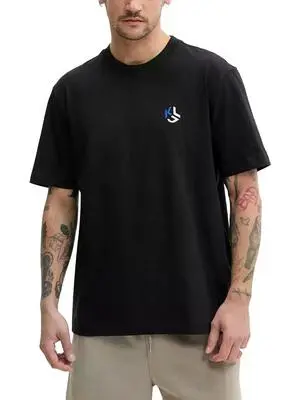 Karl Lagerfeld Logo-embroidered T-shirt - Black