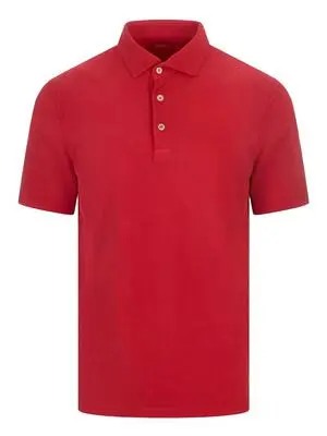 Fedeli Short-sleeve Polo Shirt Red