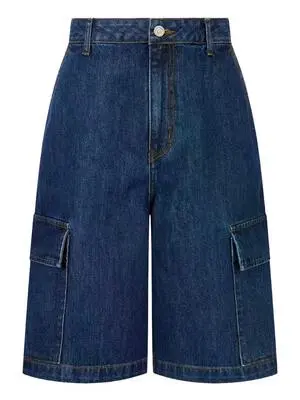 STUDIO TOMBOY Cargo-pocket Denim Shorts - Blue