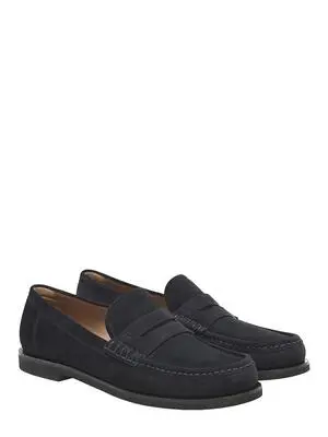 GIANVITO ROSSI Vernon Moccasin - Blue Suede Leather