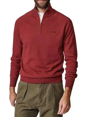 AUBIN Bonby Zip Neck Sweater - Rust