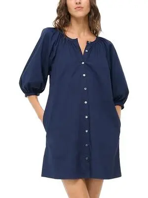 Staud Vincent Mini Dress Navy