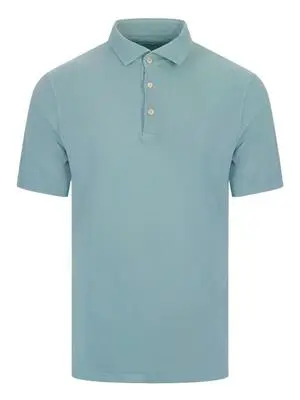 Fedeli Short-sleeve Polo Shirt - Blue