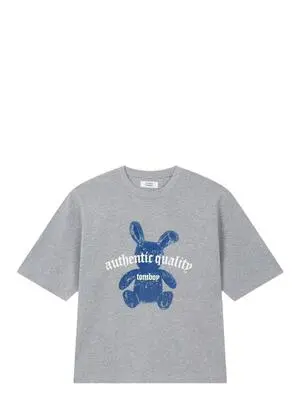 STUDIO TOMBOY Bear-print T-shirt - Grey