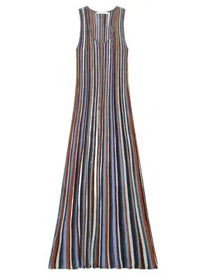Malìparmi Flexage Striped Maxi Dress Blue