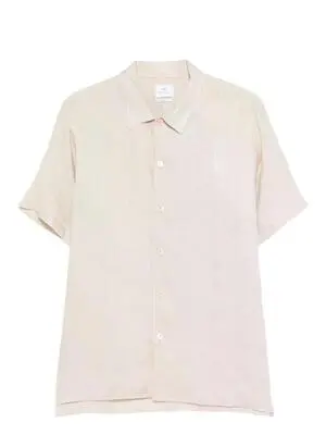 Paul Smith Embroidered-detail Short-sleeve Shirt - Neutrals