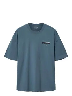 ALLSAINTS Organic Cotton Redact T-shirt Blue