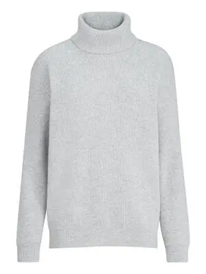 Brunello Cucinelli Cashmere Rollneck Sweater Grey