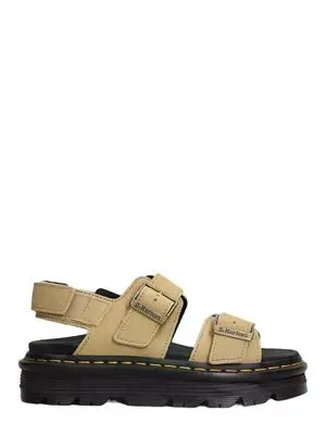 Dr. Martens Suede Platform Sandals Neutrals