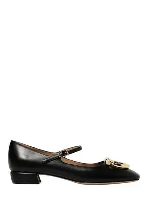 FERRAGAMO Maxi Gancini Calf Leather Pumps - Black