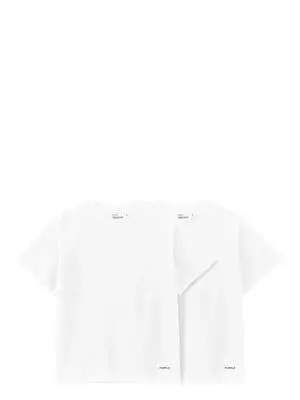 PURPLE BRAND P145cbwt824 2 Pack Jersey Short Sleeve Tee Shirt - White