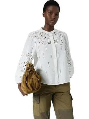 Gerard Darel Cybella Embroidered Shirt - Ecru