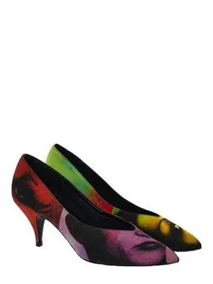 Versace Tina Pointed Toe Pumps - Purple Multi