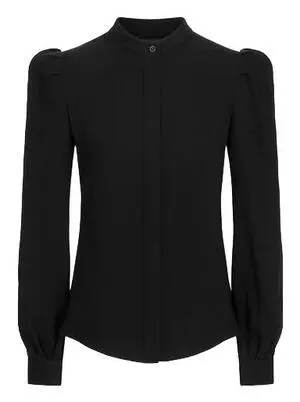 Oscar De La Renta Silk Georgette Blouse - Red
