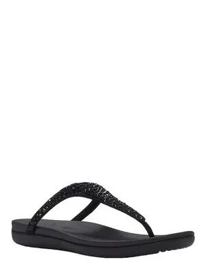 Fitflop Solay Mixed-crystal Toe-post Sandals - Black