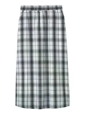 B+AB Plaid Skirt - White