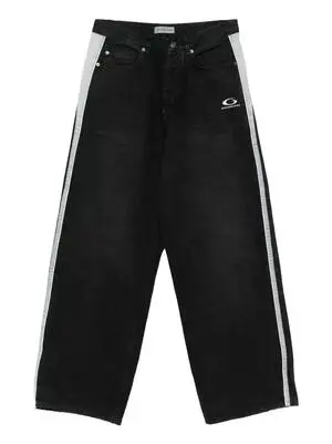 Balenciaga Logo Side-stripe Jeans - Black
