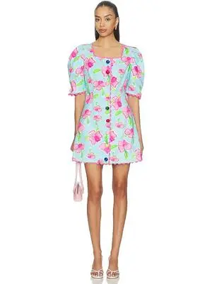Celiab Disa Dress With Puff Sleeves And Floral Print - Multi