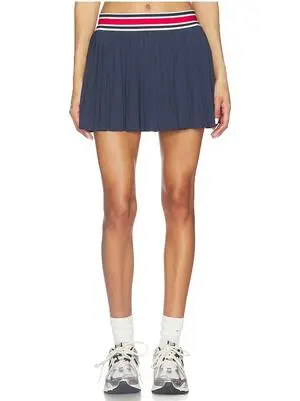 GOLD HINGE Striped Tennis Skirt - Navy