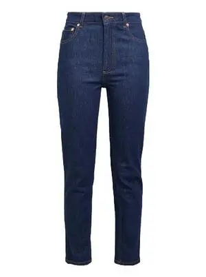 Moschino Solid Denim Skinny Jeans - Blue