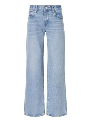 FRAME Low Rise Straight Leg Jeans - Blue