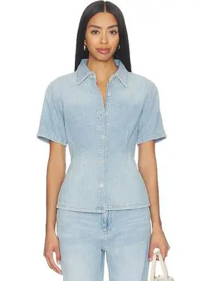 DL1961 Dl Aura Joice Denim Shirt - Blue