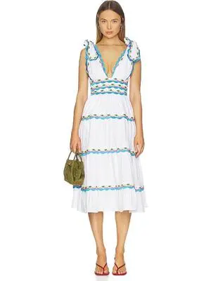 Celiab Chelili Dress White - White,blue