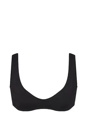 SKIMS Signature Swim Plunge Bikini Top - Onyx