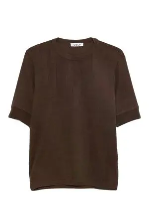 CDLP Ribbed-knit T-shirt - Brown