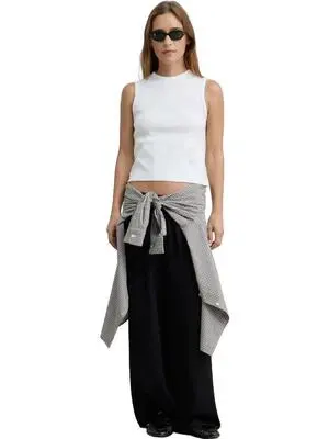 Almina Concept Classic Round Neck Tank White
