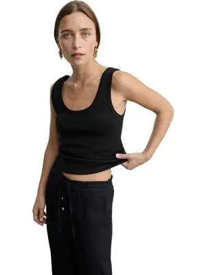 Almina Concept U-Neck Tank Black