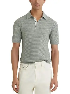 REISS Slim Fit Polo Shirt - Soft Sage