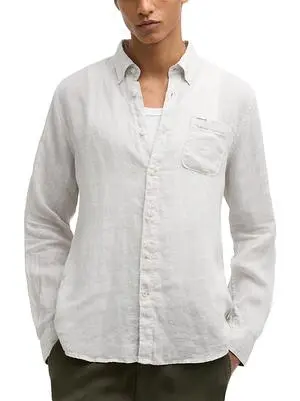Barbour Linton Linen Tailored Shirt - Mist