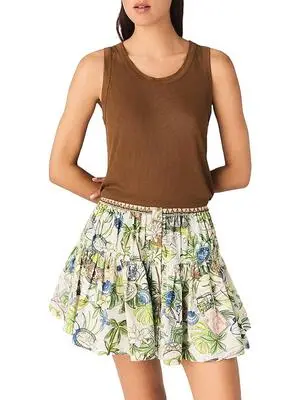 MAJE Rib-Knit Lyocell Top
